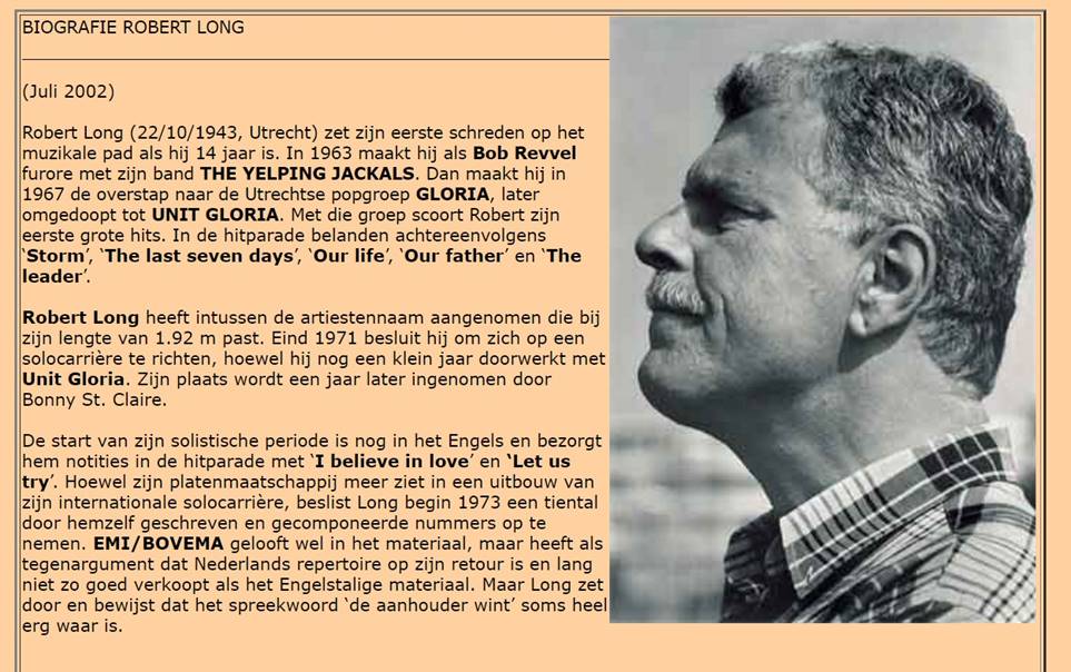 ROBERT LONG, biografie